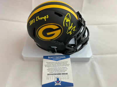 DON BEEBE SIGNED GREEN BAY PACKERS ECLIPSE MINI HELMET BECKETT BAS COA ...