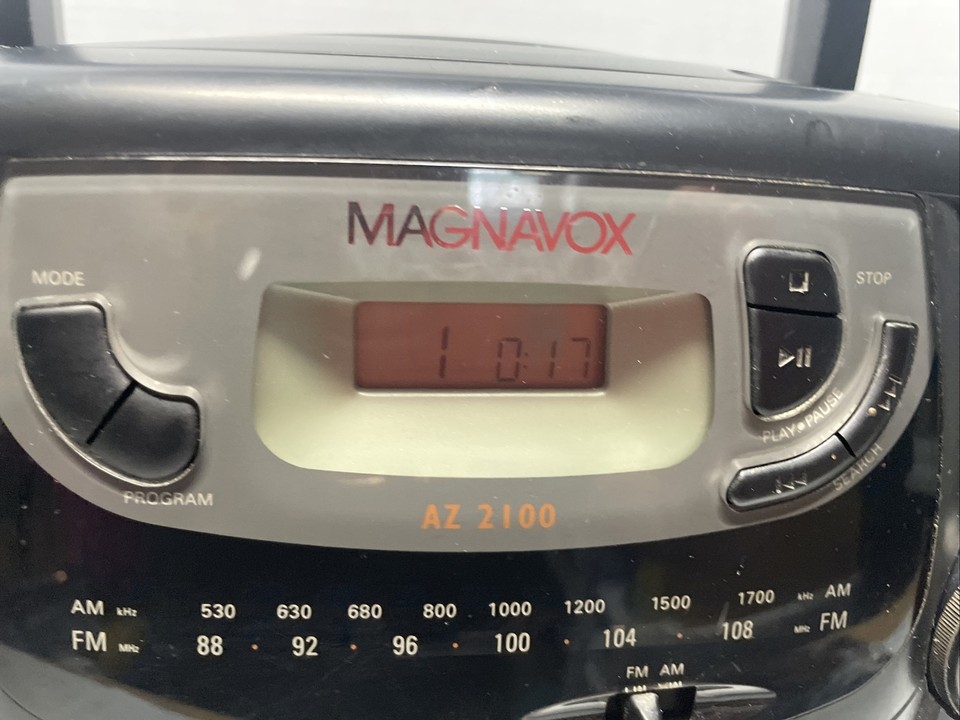Magnavox Boombox AZ2100 Portable CD/Cassette Mini System Works See ...