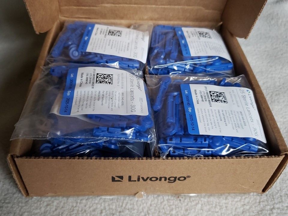 400 Livongo (THE BEST) 30g 30 Gauge Sterile Lancets 16x25ct expiration ...