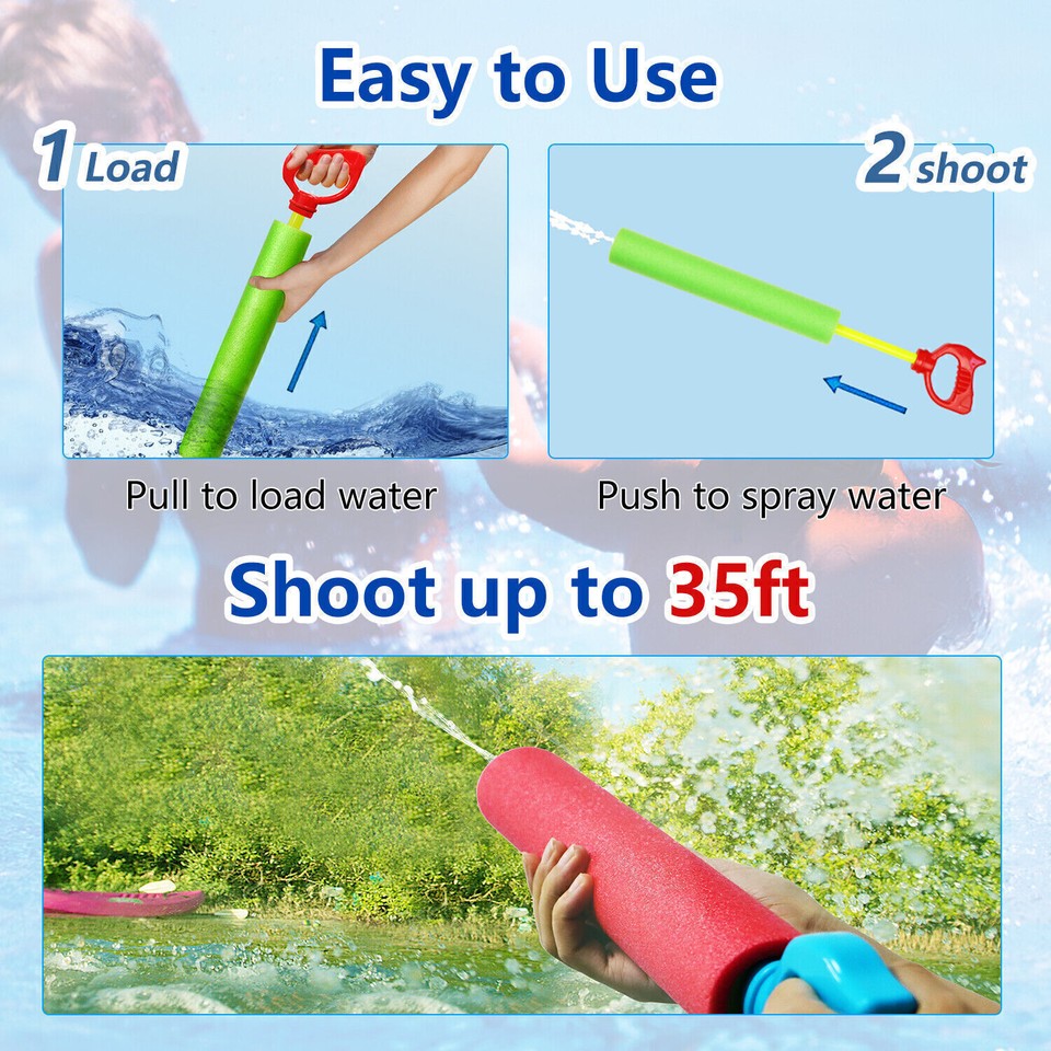 6 Pack Water Gun for Kids Blaster Guns teen adult Outdoor Pool Beach ...