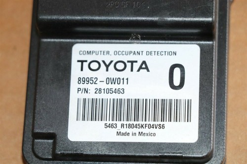 Lexus Toyota Passnger Seat Occupant Detection Sensor Module Computer ...