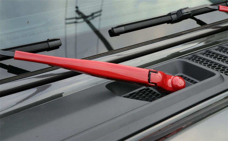 Red ABS Front Window Windshield Wiper Blade Trim For Jeep Wrangler JL ...