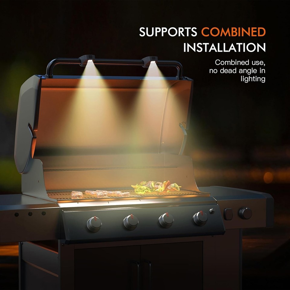 Weber Grill Light 7516 BBQ Heat Resistant Round Handle Light | eBay