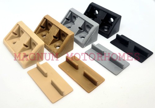 Campervan Furniture Corner Blocks & Caps (Pack of 50) - Dark Brown ...