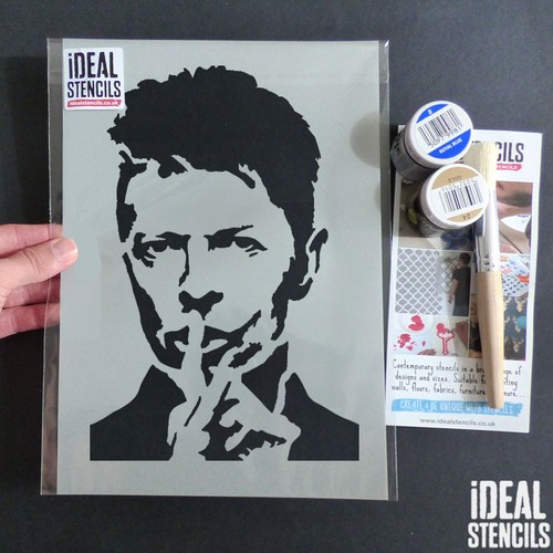 David Bowie Stencil Wall Decoration Painting Stencils Home Art Craft ...