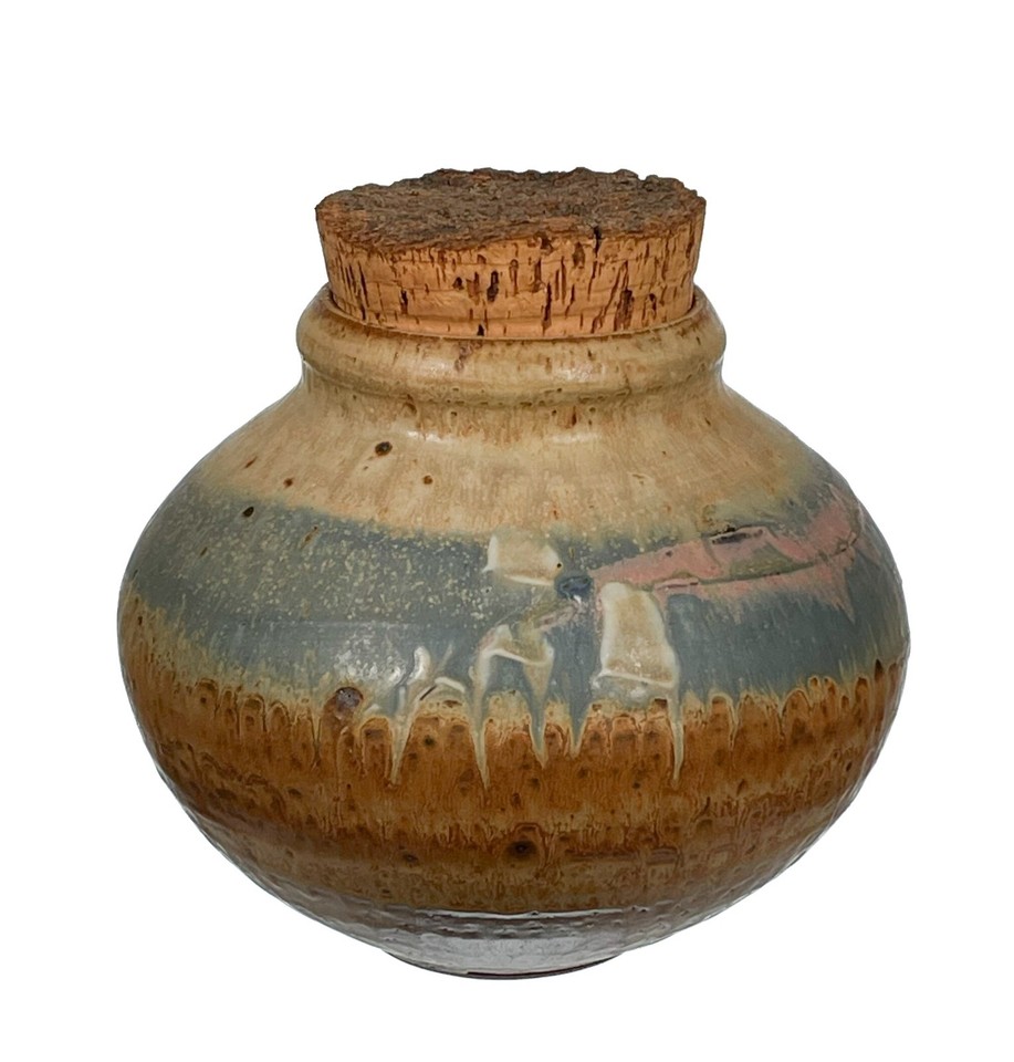 Jerry Kessler Loess Hills Studio Pottery Jar Cork Lid - Onawa Iowa | eBay