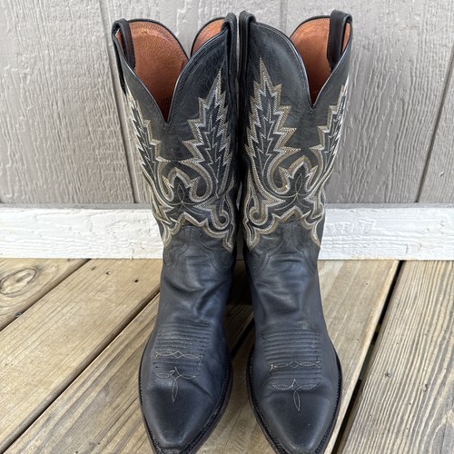 Lucchese Mens Black Madras Goat snip toe Walking Heel M1007.S54 Size 12D | eBay