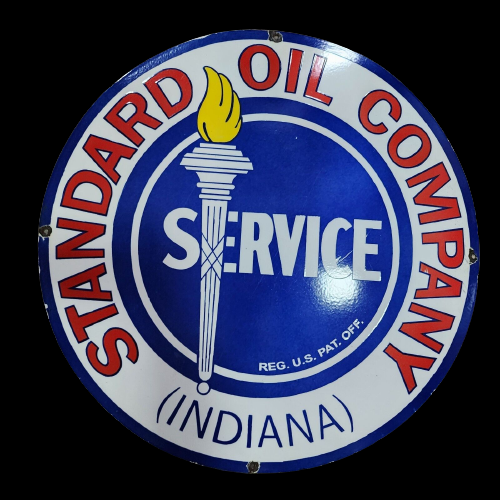 PORCELAIN STANDARD SERVICE ENAMEL SIGN 30X0 INCHES DOUBLE SIDED | eBay