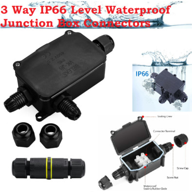 Electrical Wire Cable Connector Junction Box Case Outdoor 2-3 Way ...