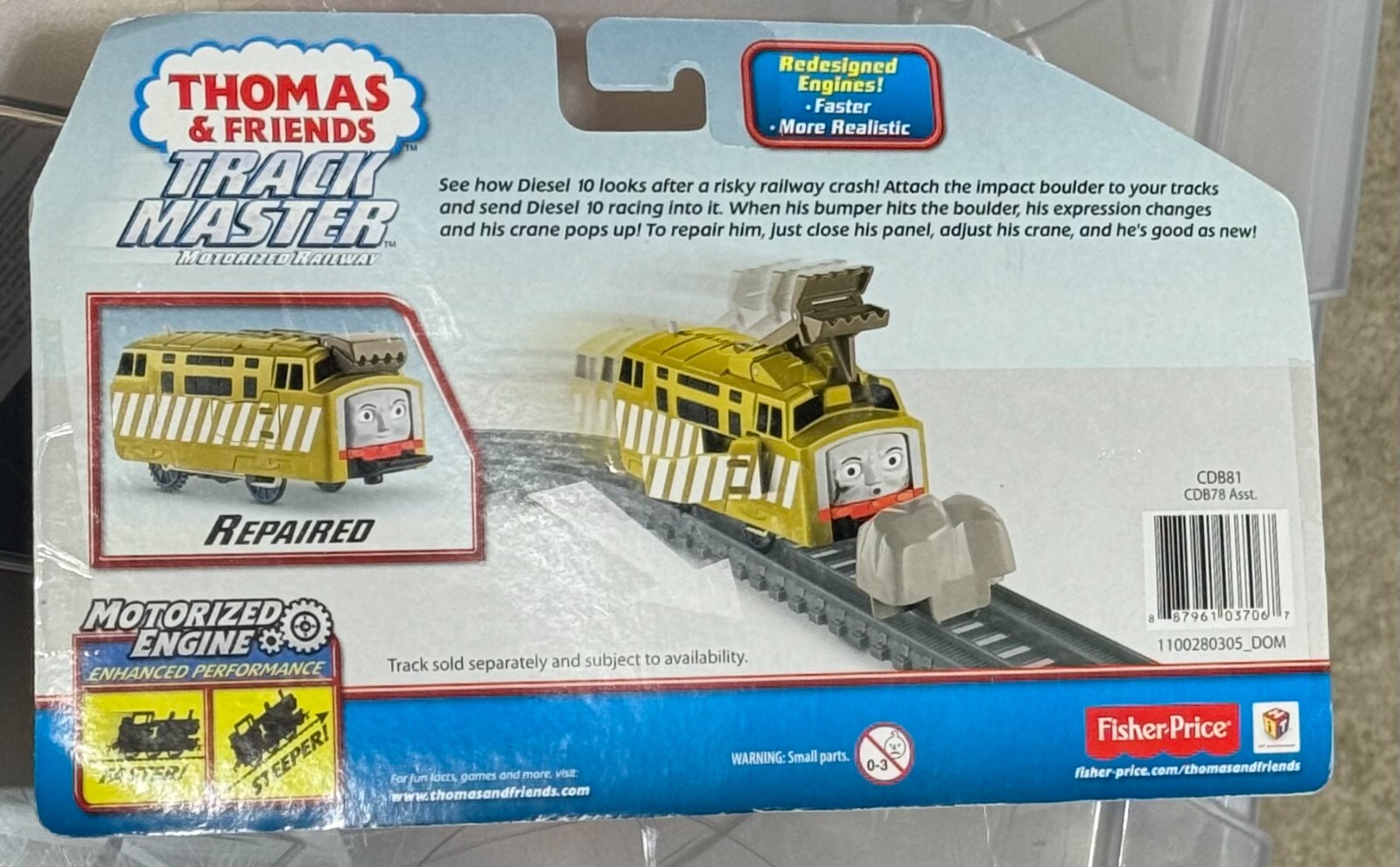 Thomas & Friends TrackMaster Motorized Crash & Repair Diesel 10 Engine ...