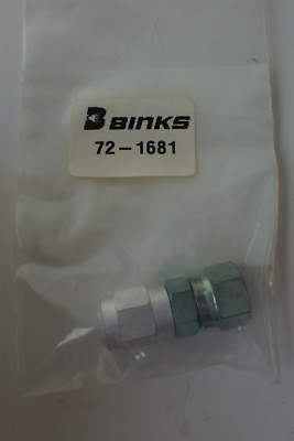 binks swivel connection 1/4" tubing 3/8" mps(f) thread 2 parts (bin 95 ...