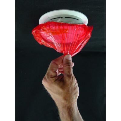 Smoke Fire Alarm Dust Paint Cover Detector Red Plastic Protect Caps ...