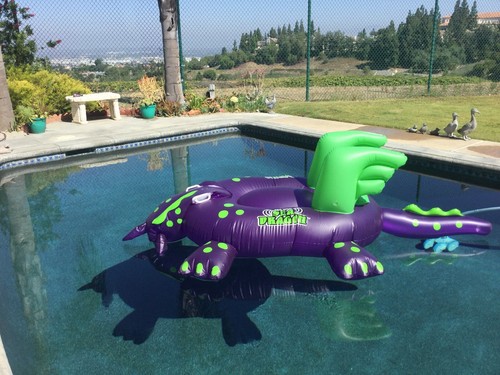 Swimline 90625 Swimming Pool Kids Giant Rideable Sea Dragon Inflatable ...
