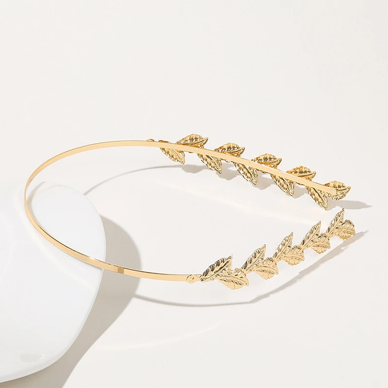 New Gold Color Leaf Headband Headpiece Crown Tiara Headdress Goddess ...