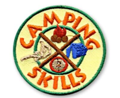 Girl Boy Cub CAMPING SKILLS Fun Patches Badges SCOUTS GUIDE Outdoor Yellow | eBay