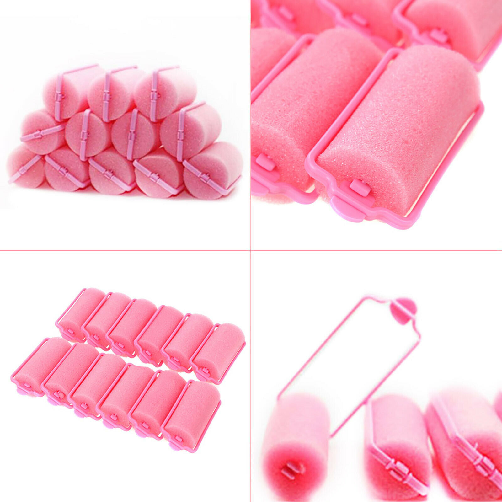 12X Magic Sponge Foam Cushion Hair Styling Rollers Curlers Twist Tool ...