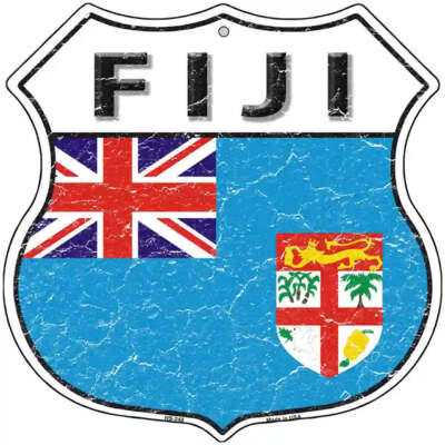 Fiji Flag Highway Shield Metal Sign | eBay