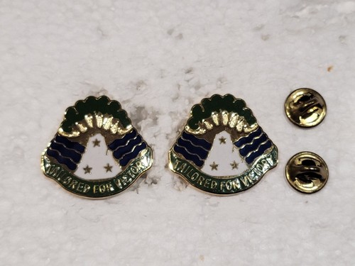 Original US Army Distinctive Insignia DI DUI Pair 111 Armor Group 1354 ...
