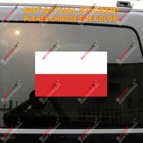 Poland Flag Polska Polish Decal Sticker Car Vinyl Reflective Glossy ...