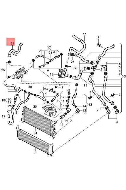 NEW VW UP! E-UP! 122 6A6 COOLANT HOSE 1S0122157Q ORIGINAL | eBay