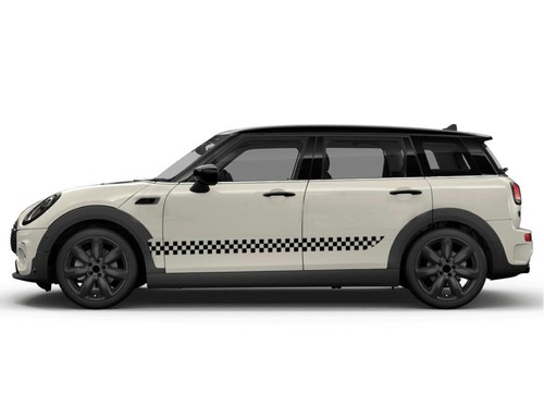 Car Bonnet Sticker Checkered Stripe Side Decal For Mini Clubman Cooper ...