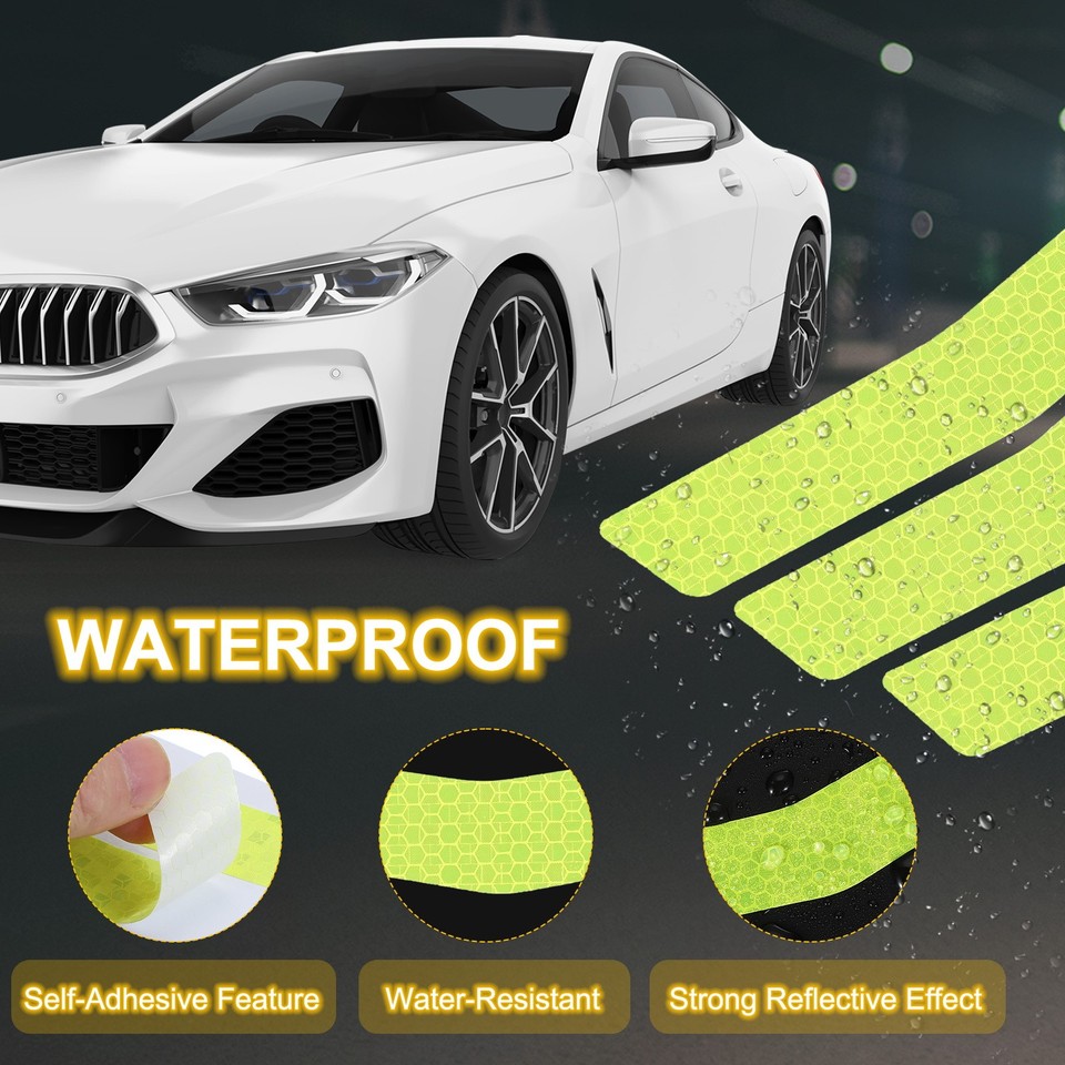 Reflective Stripe Stickers, 2Sets High Visibility Reflective Decals ...