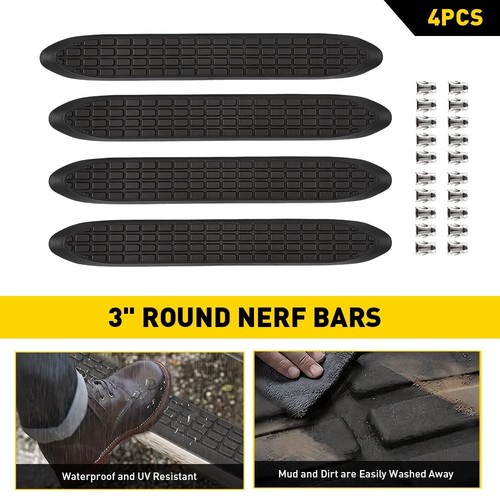 4PCS/SET Universal Step Pads For Truck with 3" Round Nerf Bars Left ...