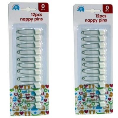 BABY NAPPY PINS SAFETY PINS TRADITIONAL SNAP LOCK DIAPER CLOTHS ...