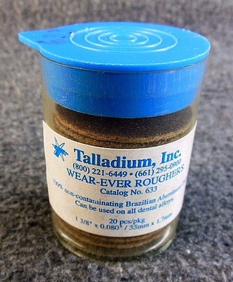 TALLADIUM INC. WEAR-EVER ROUGHERS NO. 633 (20 PKG) DENTAL LAB "ALLOY ...