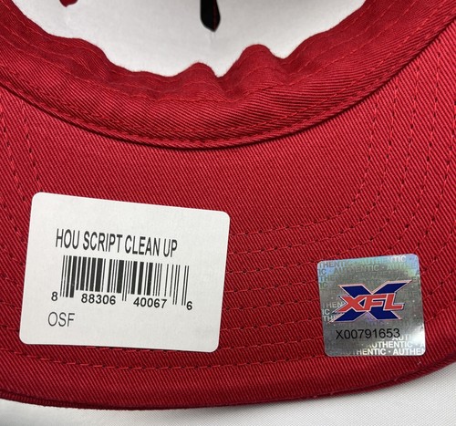 ‘47 XFL Houston Roughnecks Clean Up Adjustable Baseball Hat Cap Red ...