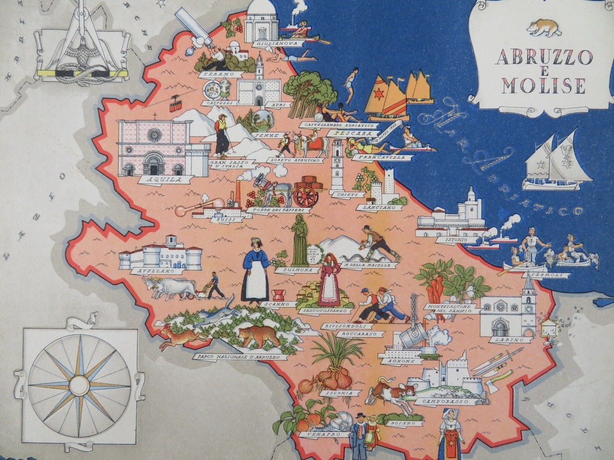 Mapa De Abruzos Molise Road Map # 9 Abruzzo & Molise (Italy)