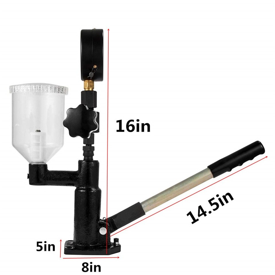 Diesel Injector Nozzle Pop Tester 0-600BAR Dual Scale Pop Pressure ...
