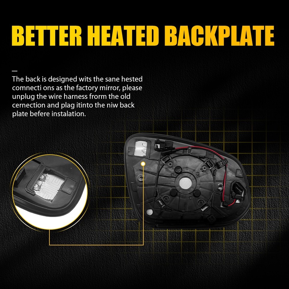 Left/Right Side Mirror Glass Heated Blind Spot For 19-24 Toyota RAV4 ...