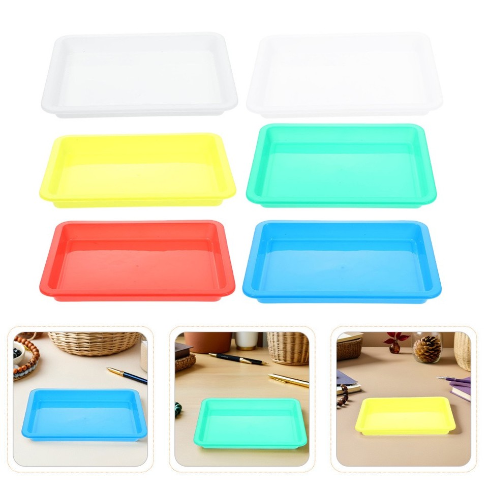 12 Pcs Plateau De Rangement Plastique Bac Peinture Barquette Artisanale ...