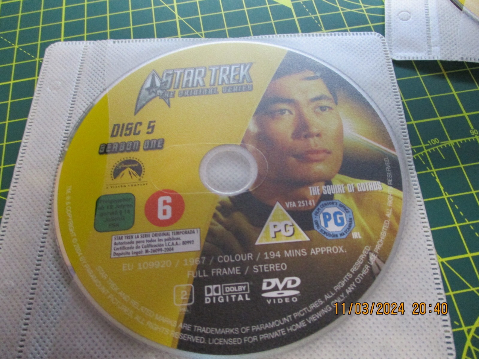 Star Trek: The Original Series - Season 1 [DVD] replacement disk 5 | eBay