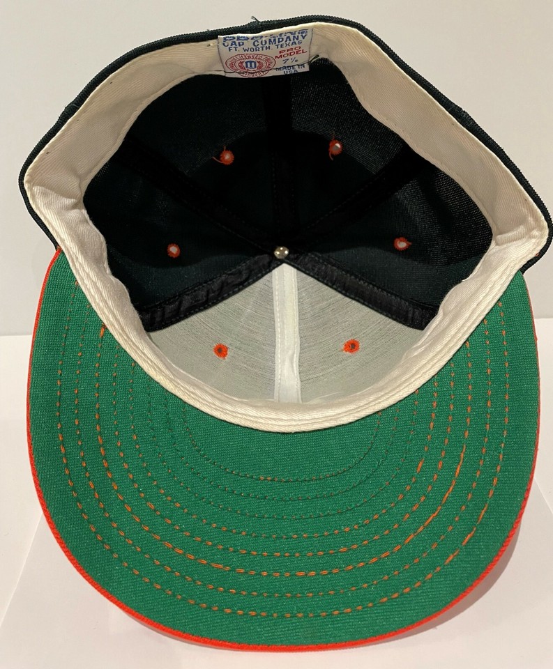 Vintage Univ MIAMI HURRICANES CANES PRO LINE HAT NEW Old Stock NWT ...