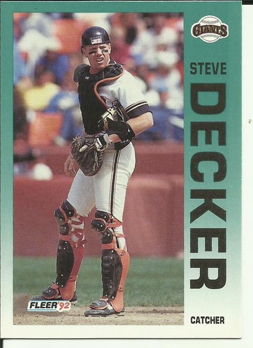1992 Fleer Baseball Card #633 Steve Decker GIANTS | eBay Australia