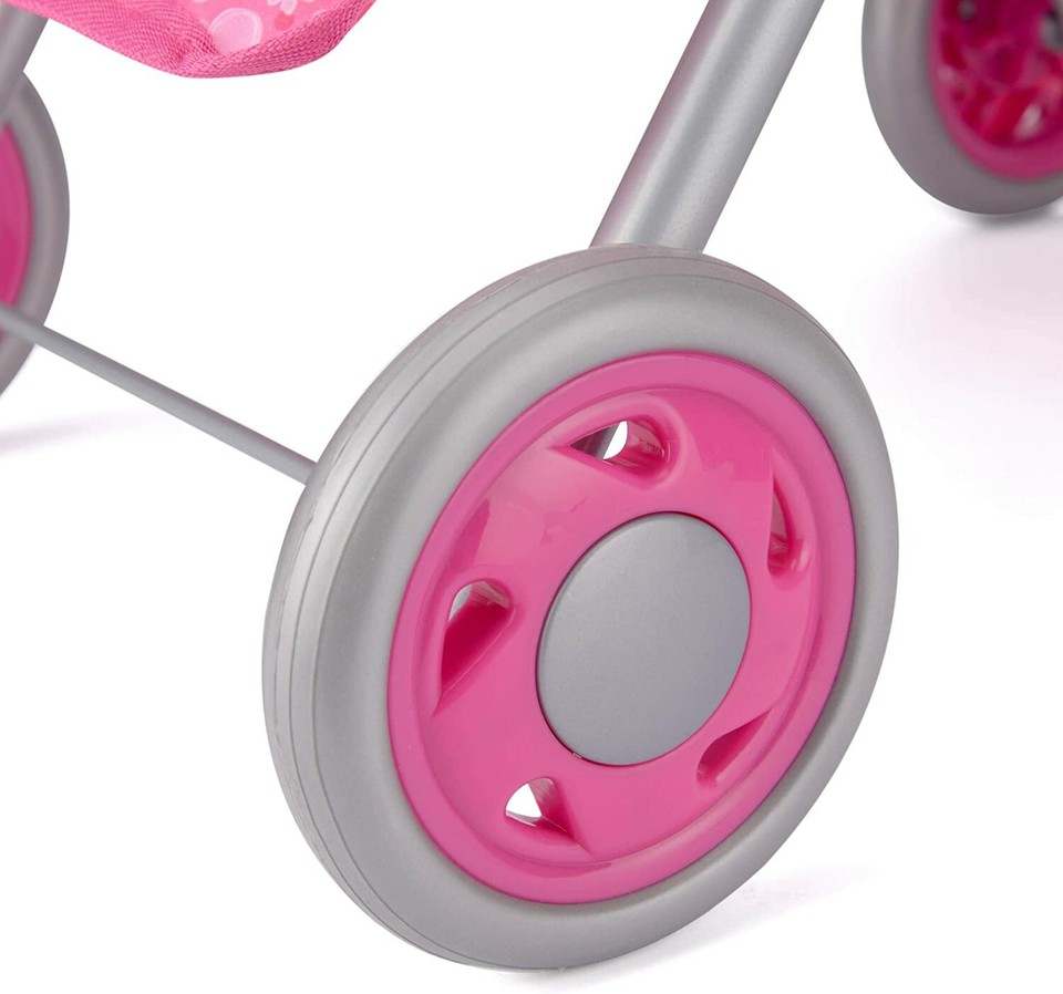 Kids Pushchair Deluxe Buggy Childrens Baby Pram Doll Cot Stroller Great ...