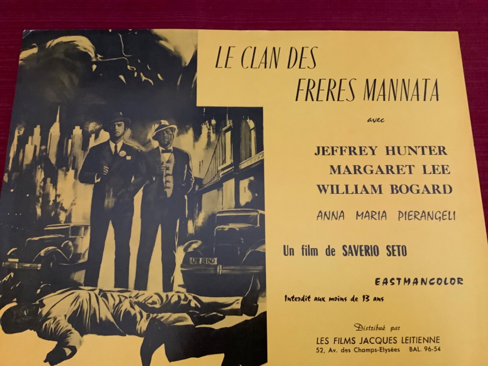 Dossier de presse »LE CLAN DES FRÈRES MANNATA »1968-Jeffrey HUNTER ...