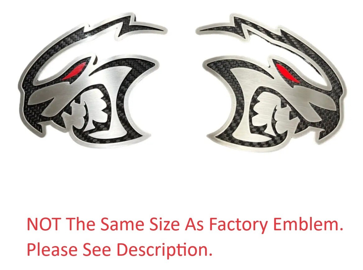 Black Carbon Fiber Hellcat Redeye Fender Badge Emblems 2015-2023 ...