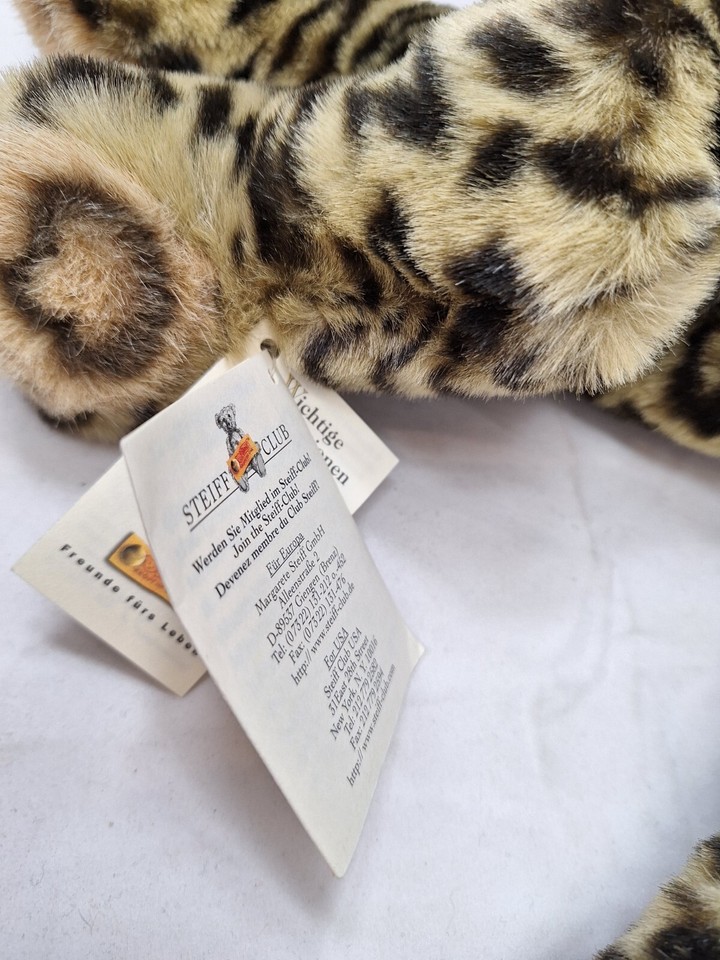 New ~20" Steiff Paddy Leopard Plush Large Cat Germany 1990s-2000s | eBay