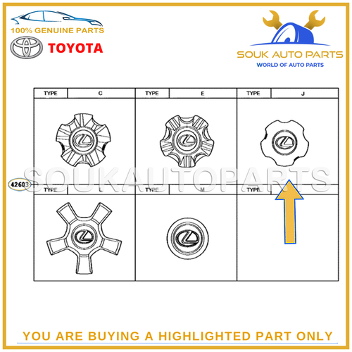 4260B-60060 Genuine Toyota ORNAMENT SUB-ASSY, WHEEL HUB 4260B60060 OEM ...