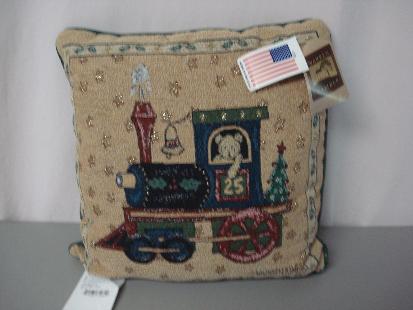 USA Made NWT Warren Kimble Christmas Toys 17" x 17" Tapestry Throw ...