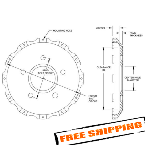 Wilwood 170-12791 Big Brake Short Offset Hat 889545041989| eBay
