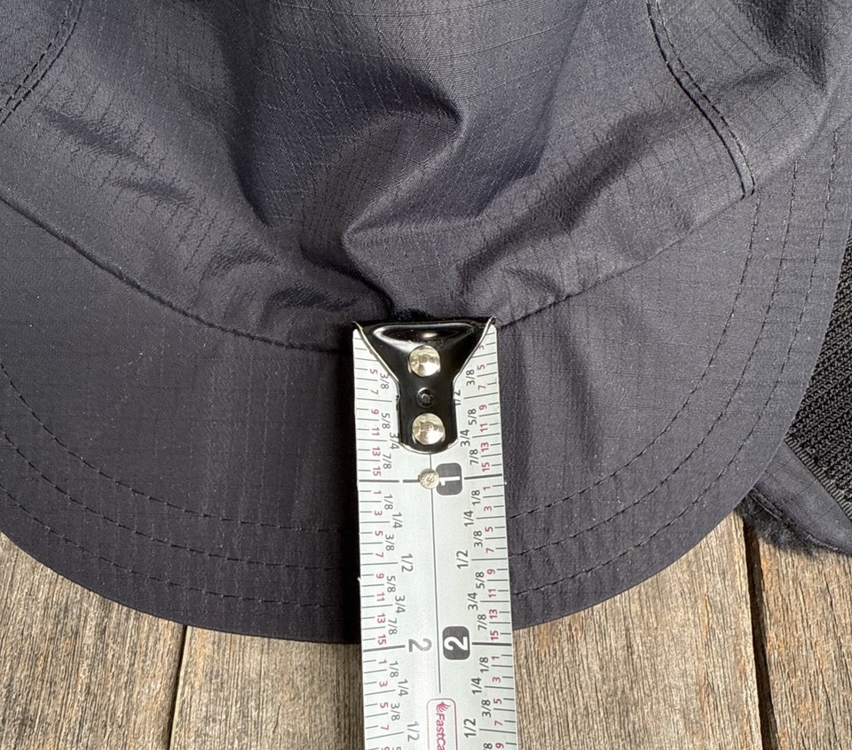 LL BEAN 5 Panel Gore-Tex Trapper Hat Black Fleece Lined Ear Flap Chin ...