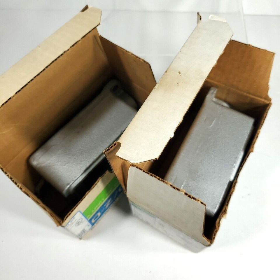 TWO O-Z/Gedney FS Style Cast Device Box Single Gang 1/2"Hub FS-1-50 NEW open | eBay