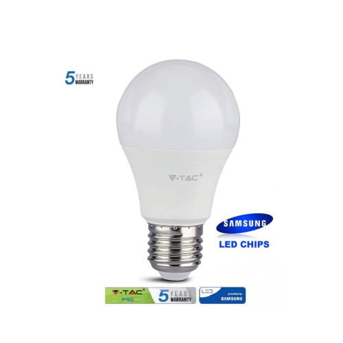 V-Tac 233 Light Bulb LED Bulb Sphere 11W E27 A60 Light White Ice 6400K ...