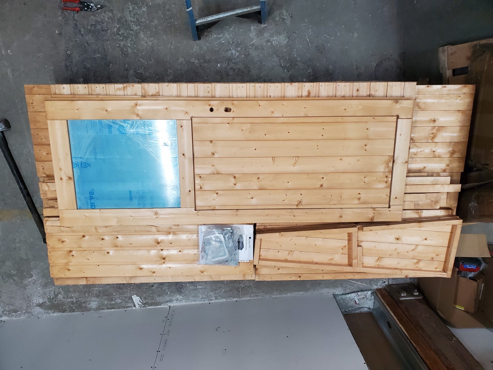 Leisure Season Urbano 8 ft x 4 ft Nordic Spruce Wood Storage Shed w ...