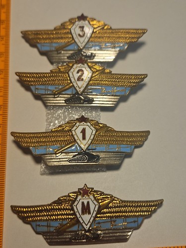 Russian Soviet USSR Clasp 4 Badges Tank Arms Troops Proficiency Class ...