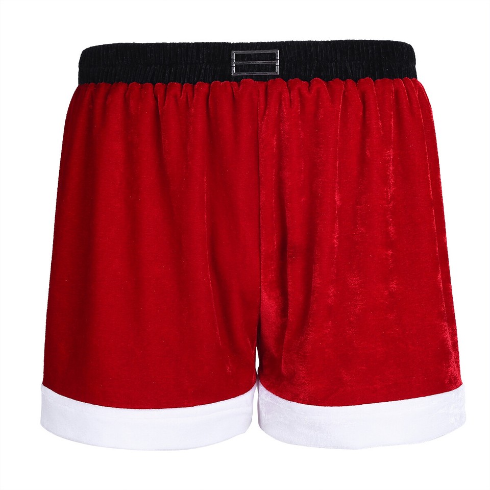 Christmas Holiday Shorts Men's Santa Claus Costume Boxers Pants Trunks ...